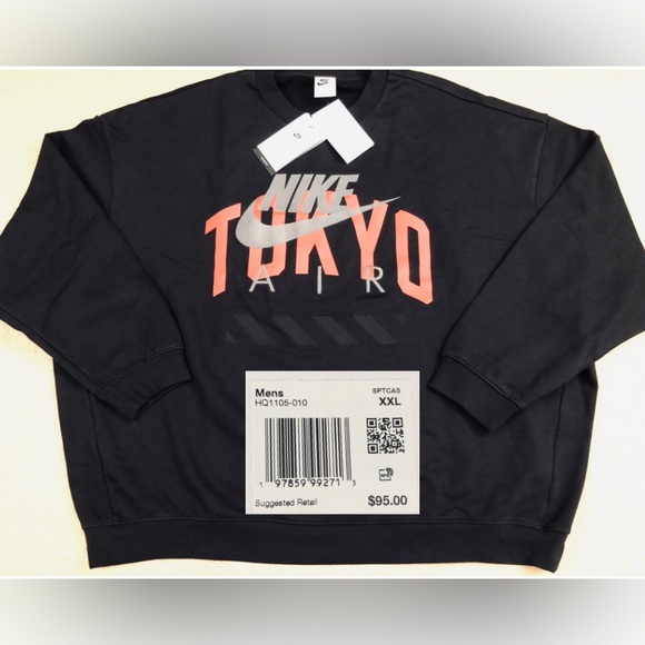 Nike | Sweaters | Newmen Xxl Oversized Fit Nike Air Tokyo ...